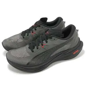 PUMA Deviate Nitro 3 Athletic Sneakers - Grey/red