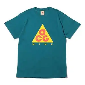 Nike Series Classic Logo Printing Casual Short Sleeve - Blue