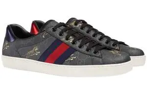 Gucci Ace Gg Supreme Sneakers With Tiger Motif