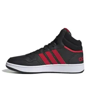 Adidas Hoops 3.0 Mid Sneakers - Black/red