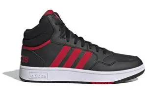 Adidas Hoops 3.0 Mid Sneakers - Black/red