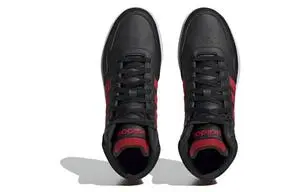 Adidas Hoops 3.0 Mid Sneakers - Black/red