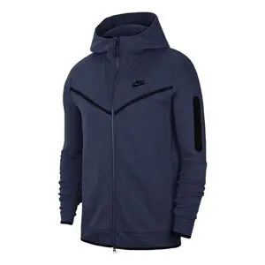 Nike Casual Sports Breathable Zipper Hooded Jacket - Blue