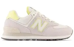 NEW BALANCE 574 Lace-up Sneakers - Cream/yellow