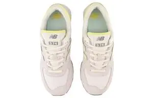 NEW BALANCE 574 Lace-up Sneakers - Cream/yellow