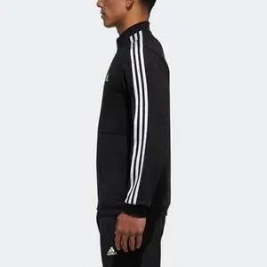 Adidas 3-stripes Knit Stand Collar Track Jacket - Black