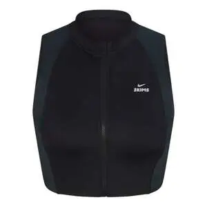 Nike X Skims Shine Front-zip Bra - Obsidian/dark Teal