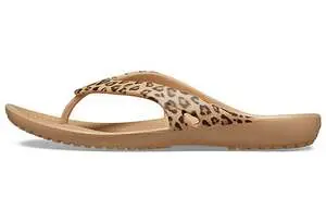 CROCS Kadee Ii Leopard Print Flip Flops