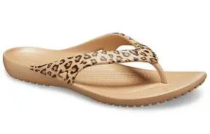CROCS Kadee Ii Leopard Print Flip Flops