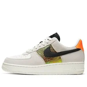 Nike Force 1 Low Iridescent Snakeskin Sneakers - Tan