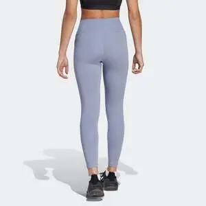 Adidas Optime Stash Pocket High-waisted 7/8 Leggings - Purple