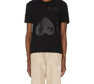 Play Comme Des Garcon Three Hearts T-shirt