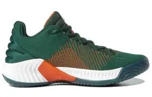 Adidas Pro Bounce 2018 Low 'miami Hurricanes' Sneakers - Green/white/orange