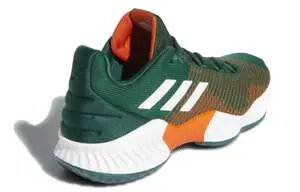 Adidas Pro Bounce 2018 Low 'miami Hurricanes' Sneakers - Green/white/orange