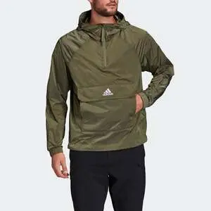 Adidas Half Zipper Hooded Pullover Sports Jacket