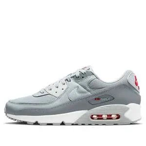 Nike Nike Air Max 90 "Light Smoke Grey Red" Sneakers Light Gray/red