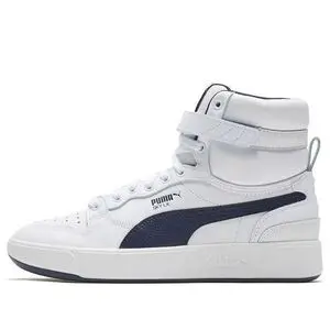 PUMA Sky Lx Mid High Top Sneakers - White/blue
