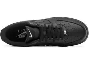 Nike Force 1 Low '07 Leather Emblem Sneakers - Black