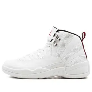 JORDAN Air Jordan 12 Retro High Top Sneakers White/red/black