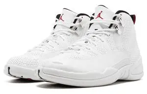 JORDAN 12 Retro High Top Sneakers - White/red/black