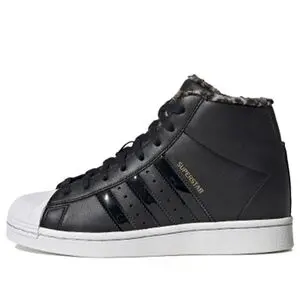 Adidas Superstar Up "faux Leopard Fur - Black