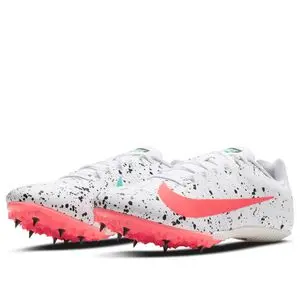Nike Zoom Rival S 9 Athletic Spikes - White/pink