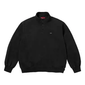 Supreme Small Box Half Zip Pullover - Black