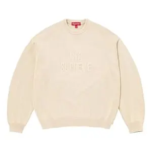 Supreme Ss26 Overdyed Raised Sweater - Stone