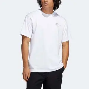 Adidas Originals Cartoon Pattern Printing Round Neck Short Sleeve White