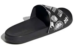 Adidas Adilette Comfort Slides With All-over Logo Detailing - Black