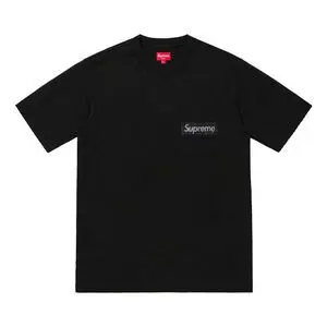 Supreme Ss19 Mesh Stripe Pocket Tee - Black