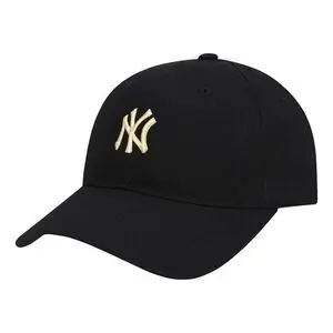 MLB Macarons Embroidery Logo Baseball Cap - Black