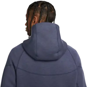 Nike Tech Fleece Windrunner Full-zip Hoodie 'obsidian Heather Black - Obsidian Heather/black