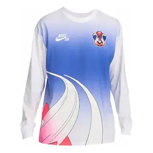Nike Team Usa" Graphic Long Sleeve T-shirt - White/blue