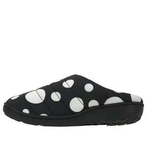 SUBU Down Sandals "cream Snow Dot - Black/white