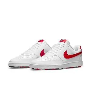 Nike Court Vision Low Swoosh Print Sneakers - White/red