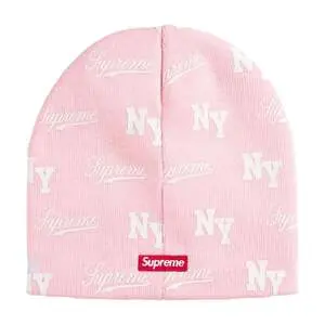 Supreme X New Era Ss26 Monogram Beanie - Pink