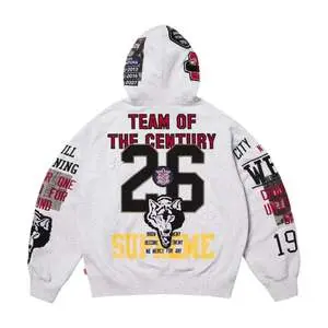 Supreme Ss26 Warriors Appliqué Zip Up Hooded Sweatshirt