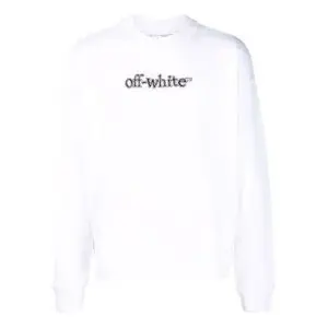 Off-White Logo Alphabet Print Round Neck Pullover - White