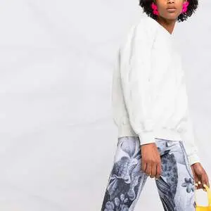 Off-White Arrow Logo Printed Sweatshirt - White