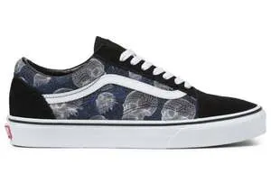 VANS Old Skool "wireframe Skulls" Low Top Sneakers - Blue/white