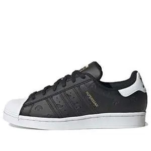 Adidas Superstar 'allover Debossed Trefoils Black White - Black/white