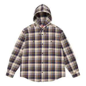Supreme Ss26 Hooded Flannel Shirt - Brown
