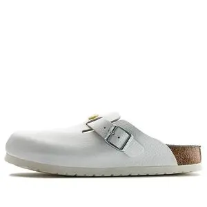 BIRKENSTOCK Birkenstock Boston ESD Natural Leather Narrow Fit Clogs White