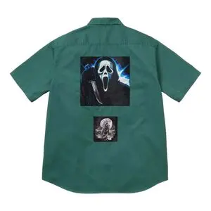 Supreme X Ghostface Ss26 S/s Work Shirt - Work Green