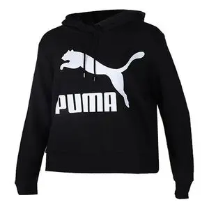 PUMA Classics Logo Fleece Hoodie - Black