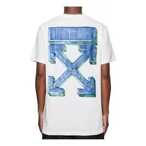 Off-White Marker Short-sleeve Slim Tee /blue - White