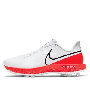 Nike React Infinity Pro Golf Shoes - White/red
