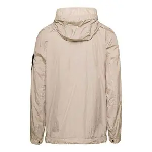 Stone Island Crinkle Reps Hooded Jacket - Tan