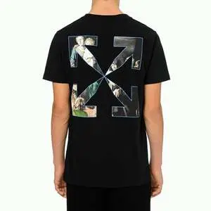 Off-White Fw20 Caravag Painting Short Sleeve Slim Tee - Black